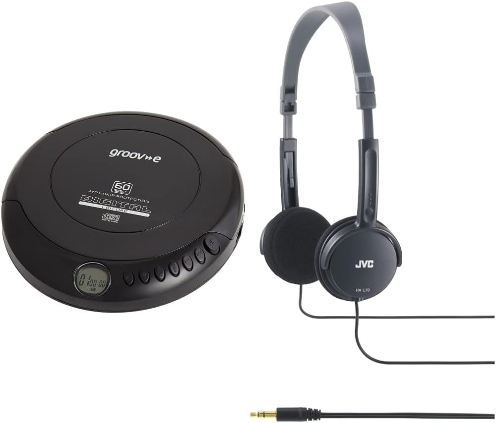 Groove GVPS110BK Personal Black CD Player with Headphones | Headphones ...