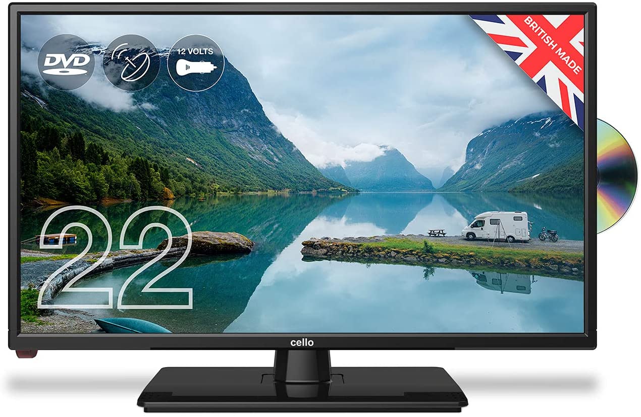 Cello C222OFMTR 22" Traveller 12V Smart TV with DVD Player & Miracast ...