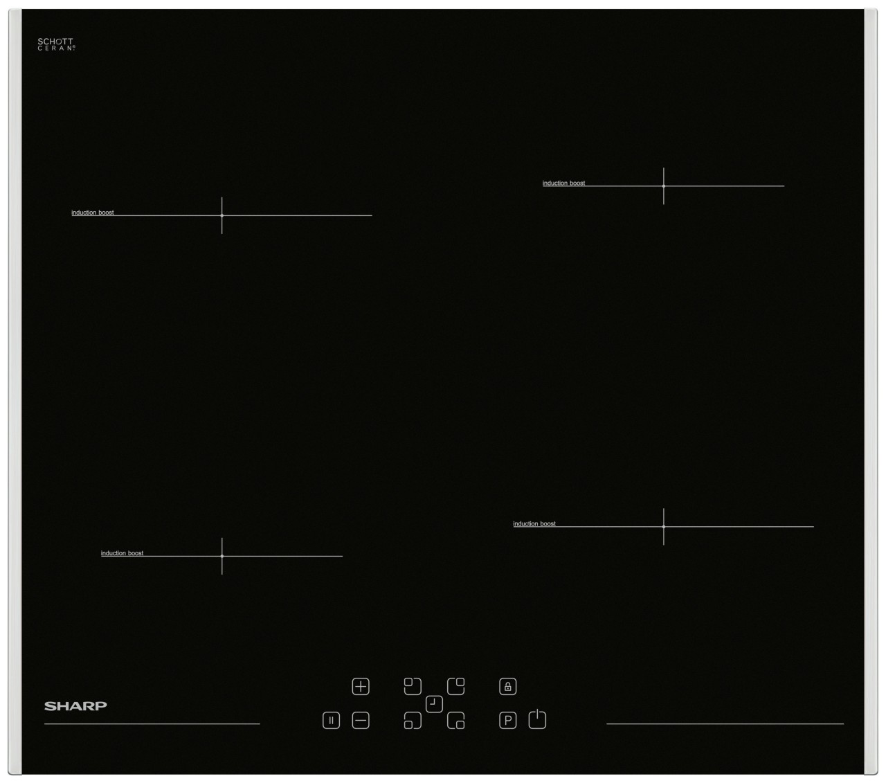 SHARP KH-6I19FT00 Electric Induction Hob - Black | Induction | Electric ...