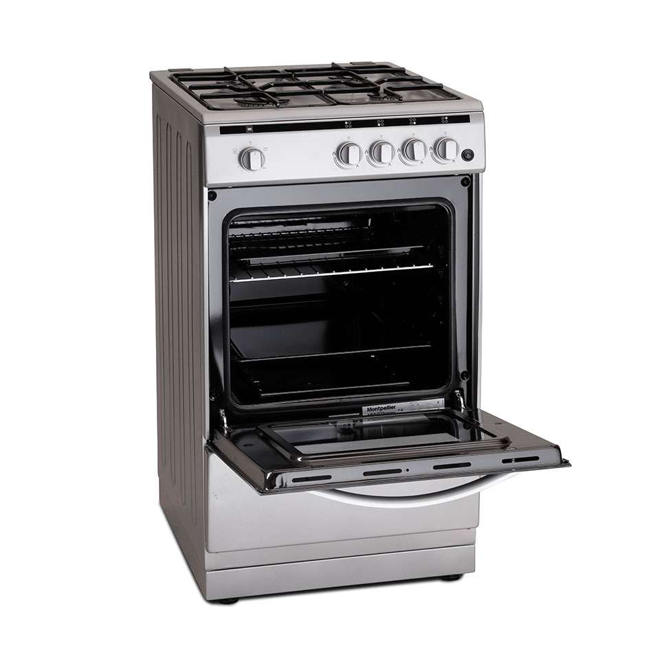 Montpellier MSG50S 50cm Wide Single Oven Gas Cooker in Silver | G ...