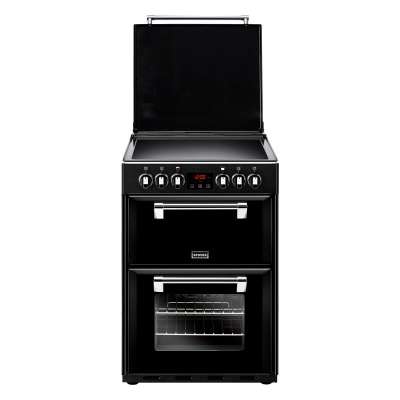 Stoves Richmond 600E Black 60cm Wide Electric Double Oven Mini Range ...