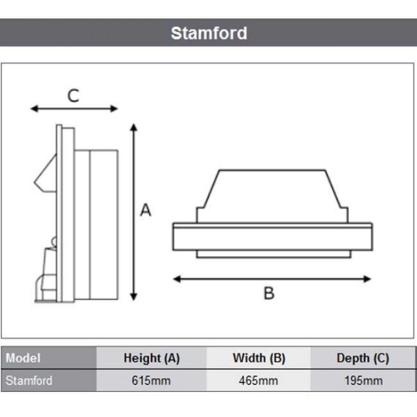 Dimplex STM20 Stamford Brass Electric Inset Fire | G Craggs Ltd