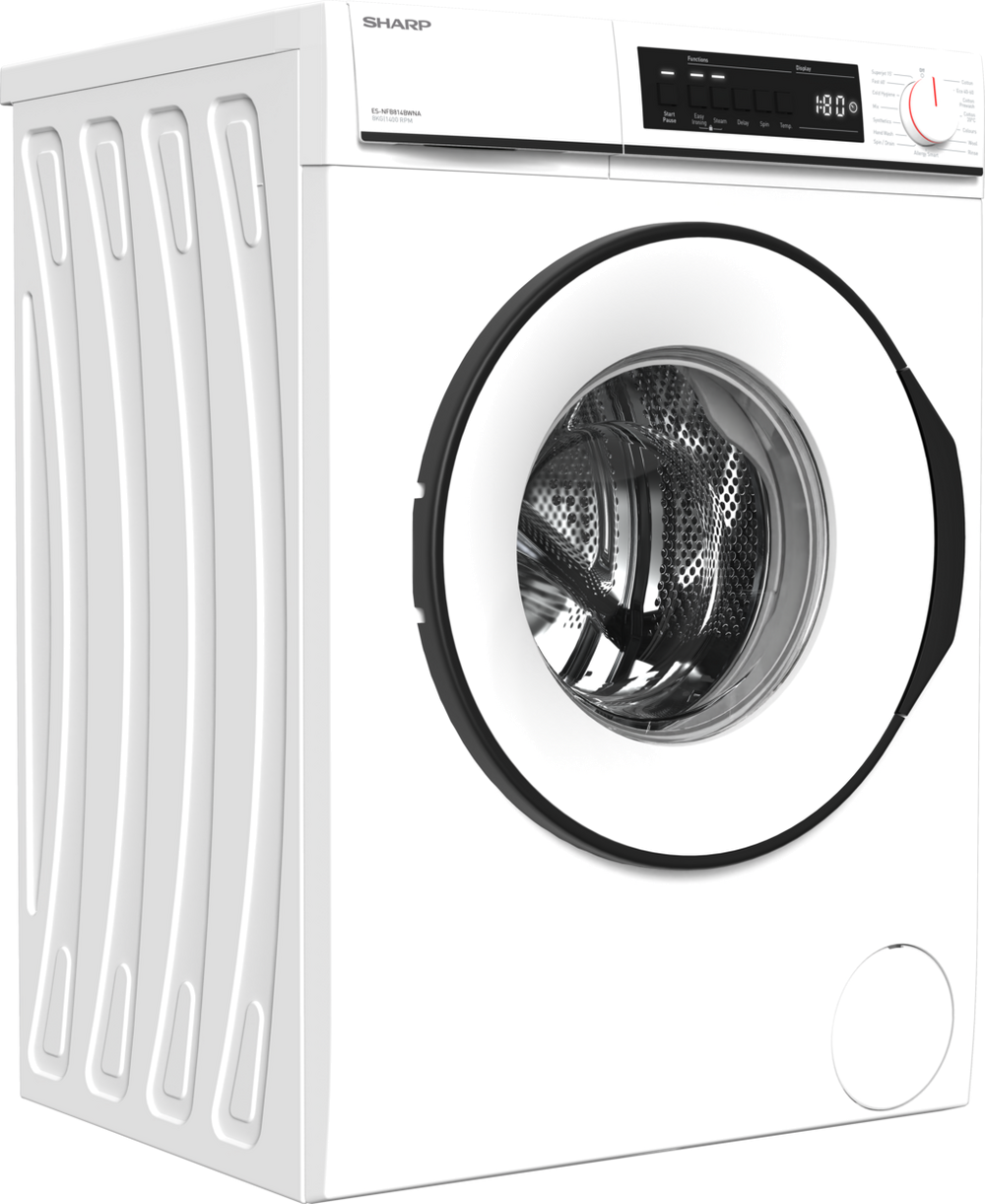 Sharp ES-NFB814BWNA 8kg Washing Machine | Freestanding | Washing ...