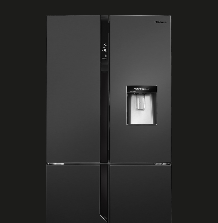 Hisense RQ560N4WC1 80cm Wide Multi-Door Fridge Freezer in Black | G ...
