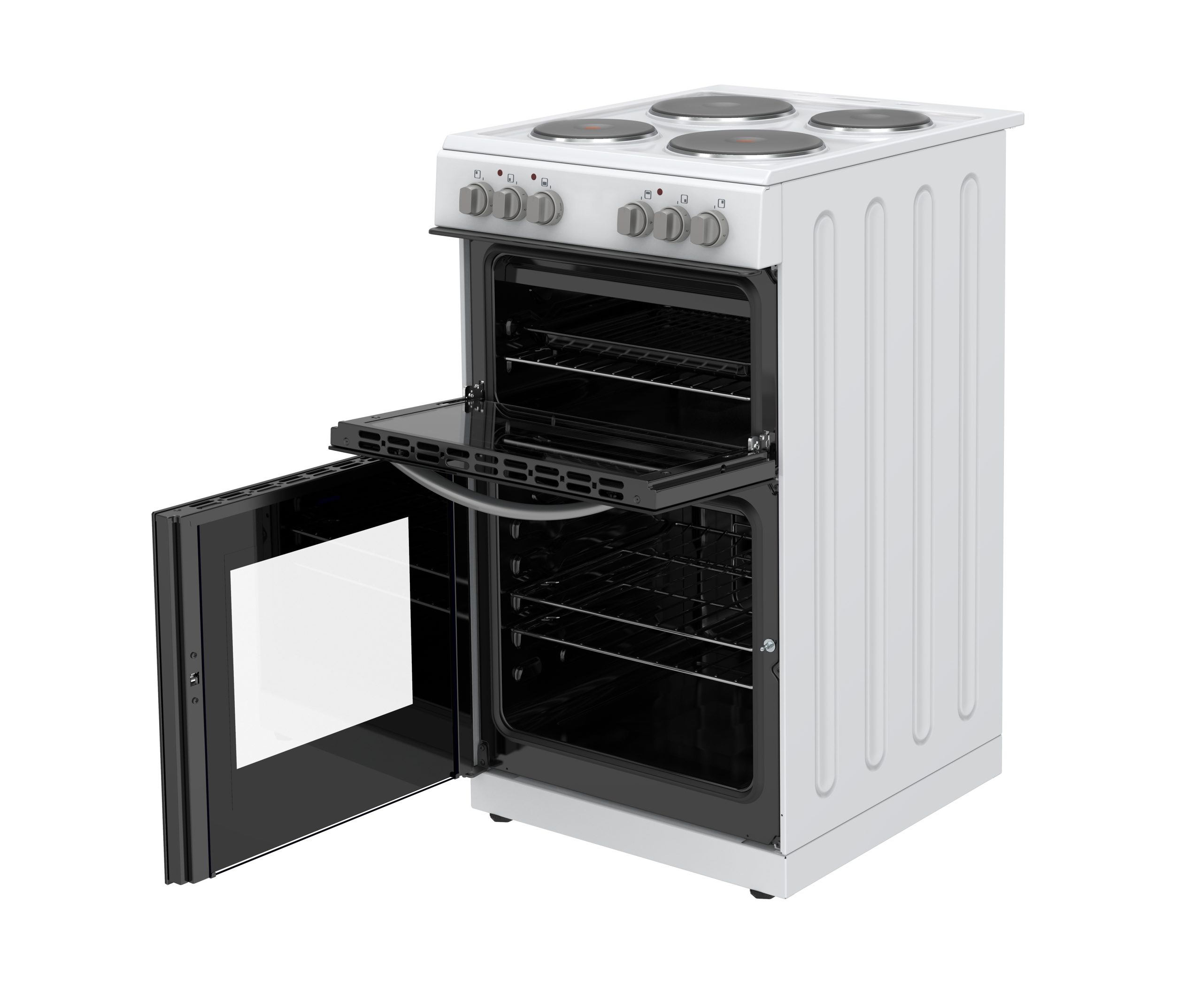 montpellier, 50cm, twin cavity, solid plate, electric cooker, white ...