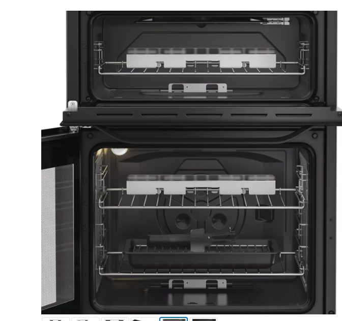 Hotpoint HDG6GDCB1 60cm Lidded Gas Double Oven Cooker in Black | Gas ...