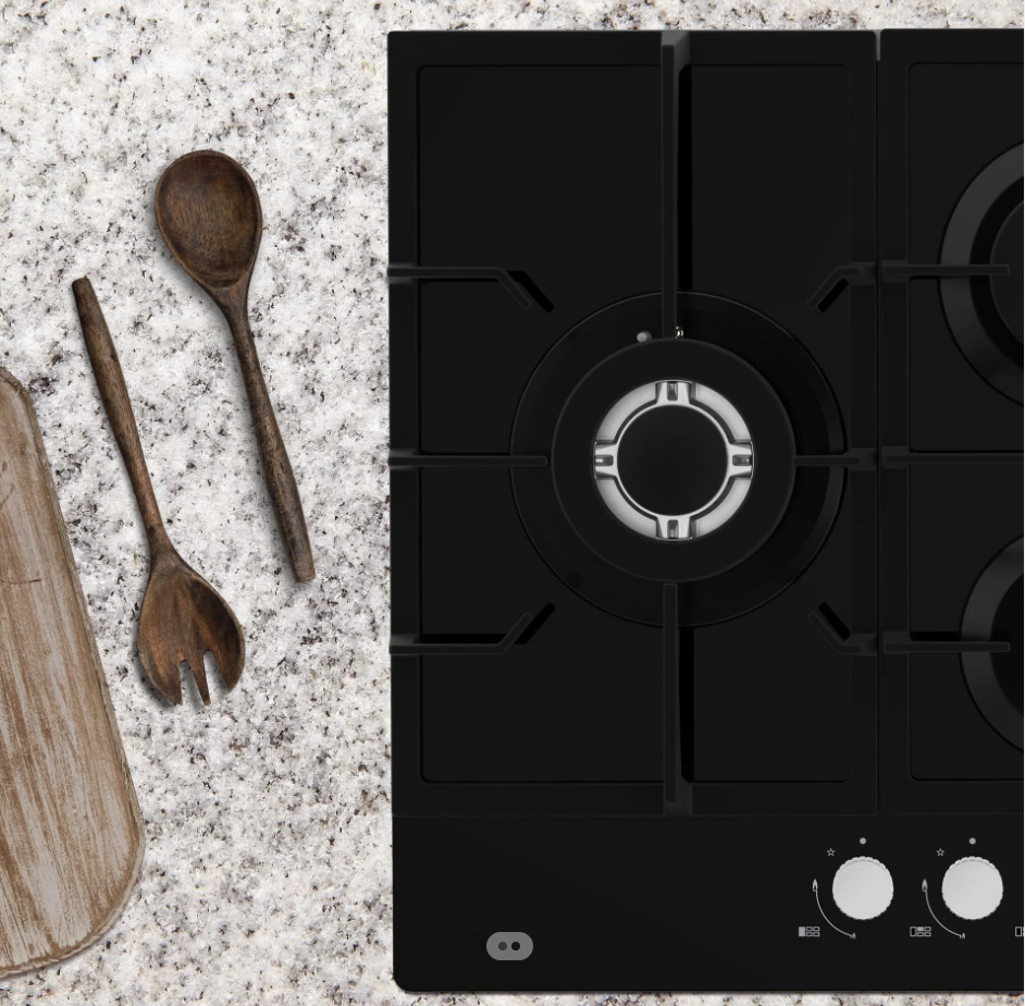 Statesman GH175GB 5 Zone Gas on Glass Hob Cooktop, Triple Crown Burner ...