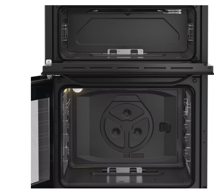 Hotpoint HDG6GDCB1 60cm Lidded Gas Double Oven Cooker in Black | Gas ...